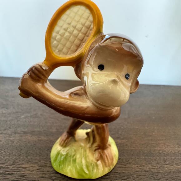 Gorham | Accents | Vintage Gorham 981 Curious George Tennis Figure Made ...
